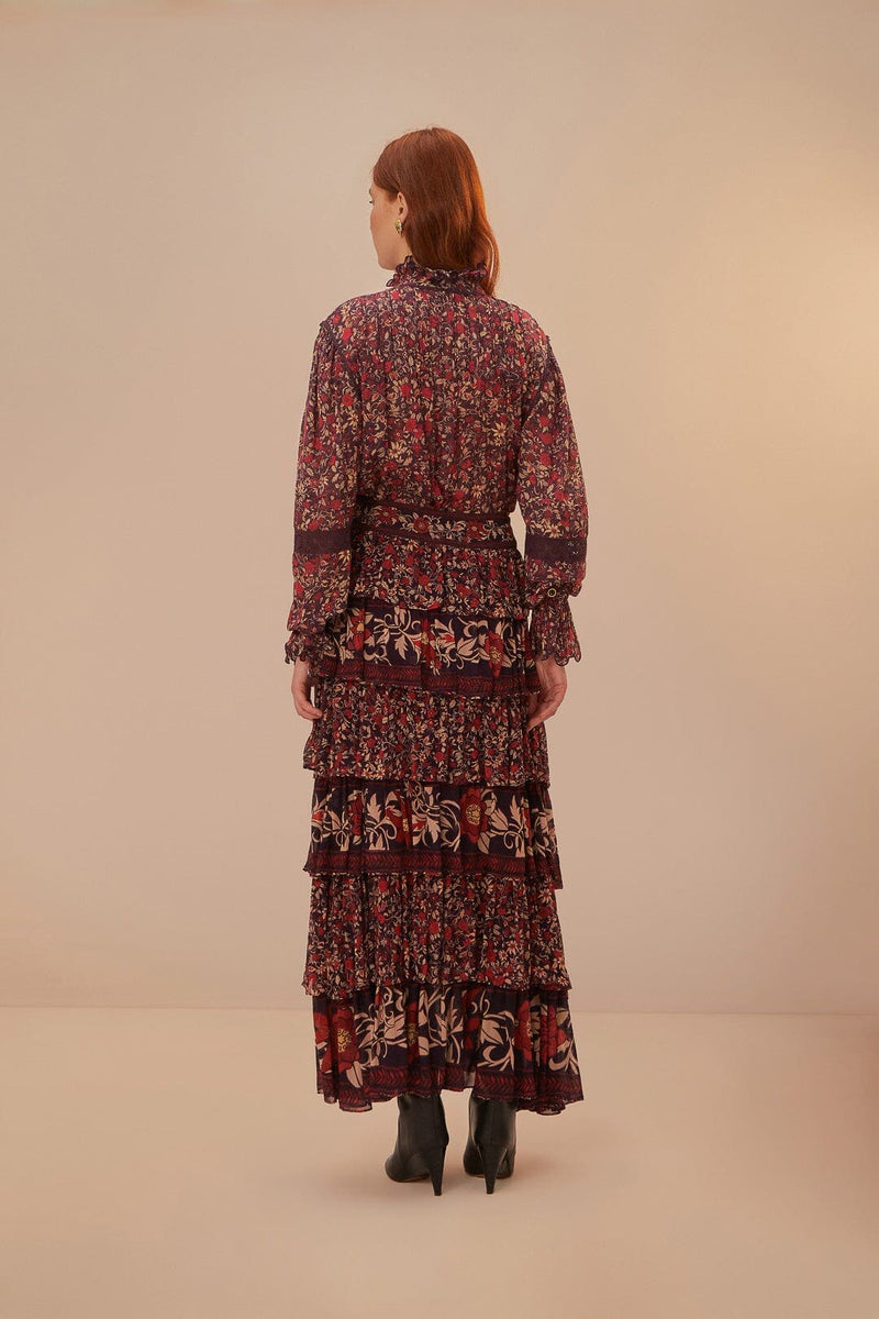 Farm Rio Chelsea Garden Ruffles Maxi Skirt – Erica Wilson