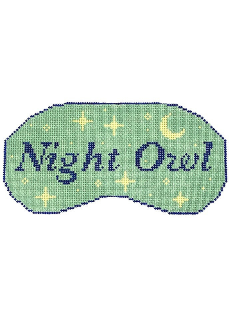 Alice & Blue Needlepoint Night Owl Eye Mask – Erica Wilson