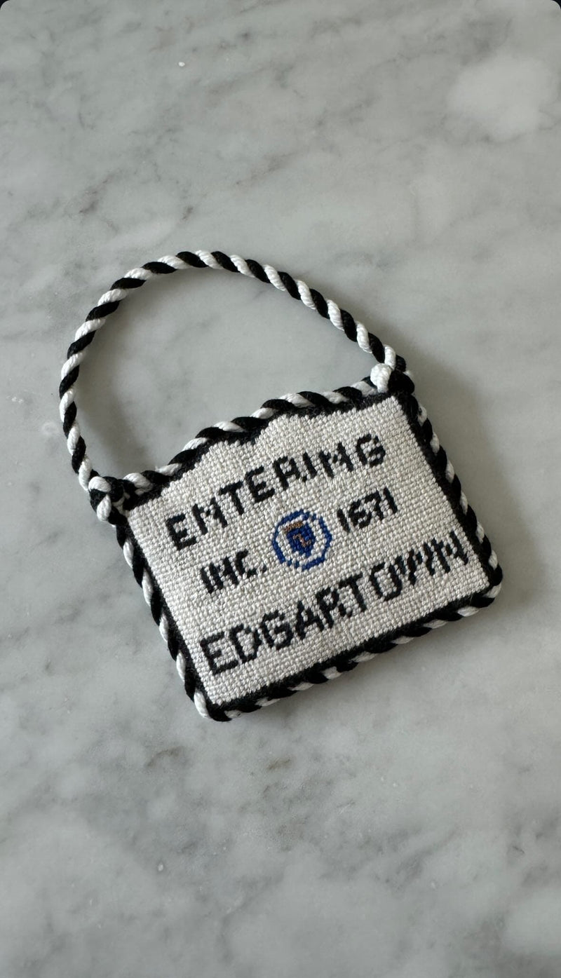 Erica Wilson Entering Edgartown Sign