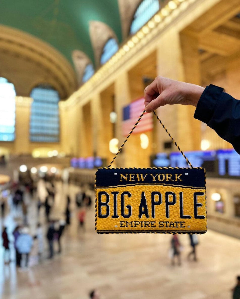 Pip & Roo Big Apple License Plate Needlepoint Canvas – Erica Wilson