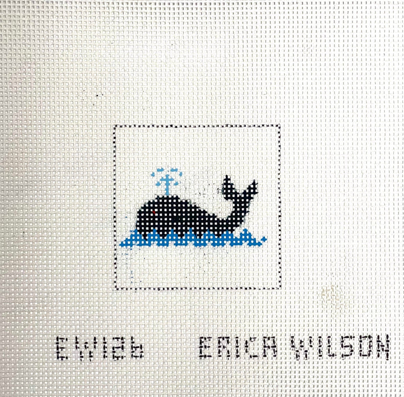Erica Wilson Small Whale Canvas