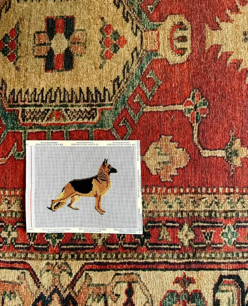 Pip & Roo Needlepoint German Shepherd – Erica Wilson