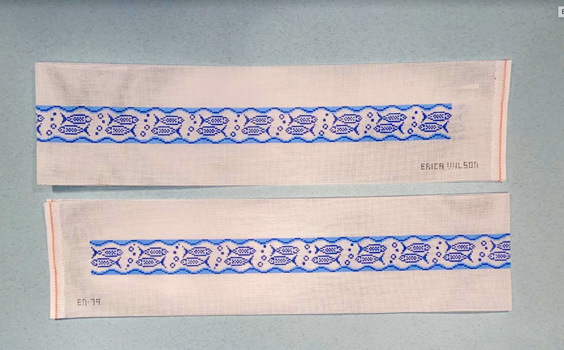 Erica Wilson One Fish Two Fish Needlepoint Belt